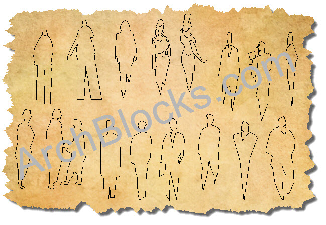 AutoCAD People Blocks - Updated the Hand Sketched Library - ArchBlocks ...