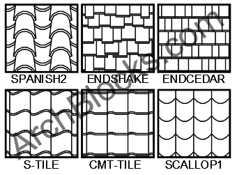 ArchBlocks Roofing and Siding Hatch Patterns | CAD Roofing & Siding