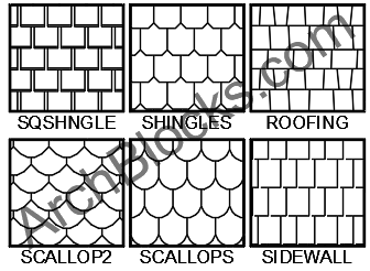 ArchBlocks Roofing and Siding Hatch Patterns | CAD Roofing & Siding