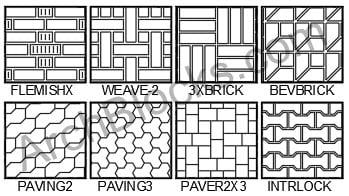 ArchBlocks Hatch Patterns Brick and Pavers | AutoCAD