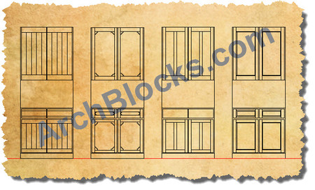 CAD Blocks Cabinet Doors & Door Hardware | AutoCAD Cabinets