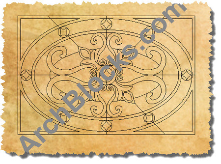 CAD Flooring Tile Medallions | AutoCAD Floor Meadllions | CAD Blocks