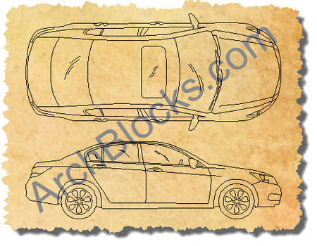 Car CAD Blocks | AutoCAD Sedan Symbols | CAD Car Drawings