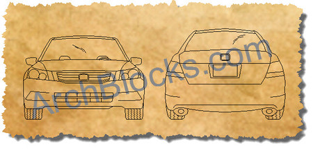 Car CAD Blocks | AutoCAD Sedan Symbols | CAD Car Drawings