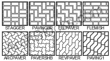 ArchBlocks Hatch Patterns Brick and Pavers | AutoCAD