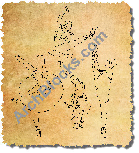 CAD Ballet Dancers | Ballet CAD Blocks | Ballet Dancers AutoCAD