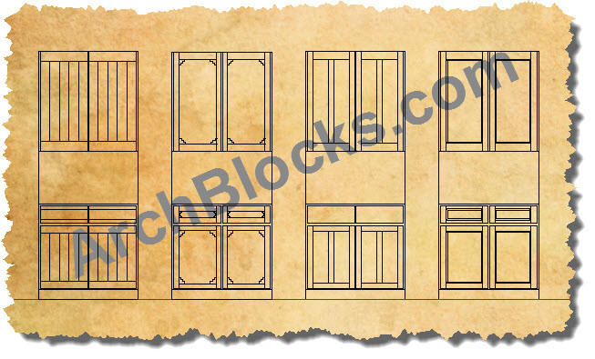 CAD Blocks Cabinet Doors & Door Hardware | AutoCAD Cabinets