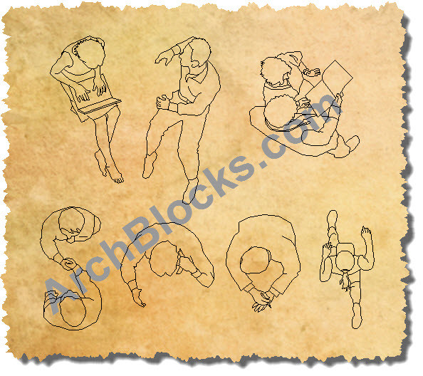 CAD People Symbols | AutoCAD People Blocks | CAD Drawings of People