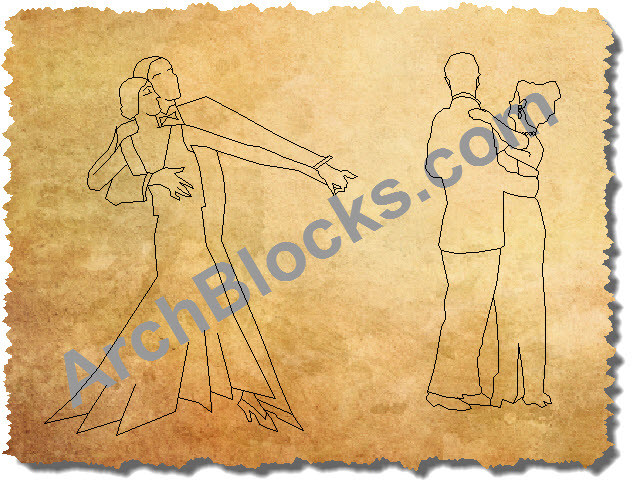 CAD People Dancers | AutoCAD Dancing People Blocks | CAD Blocks